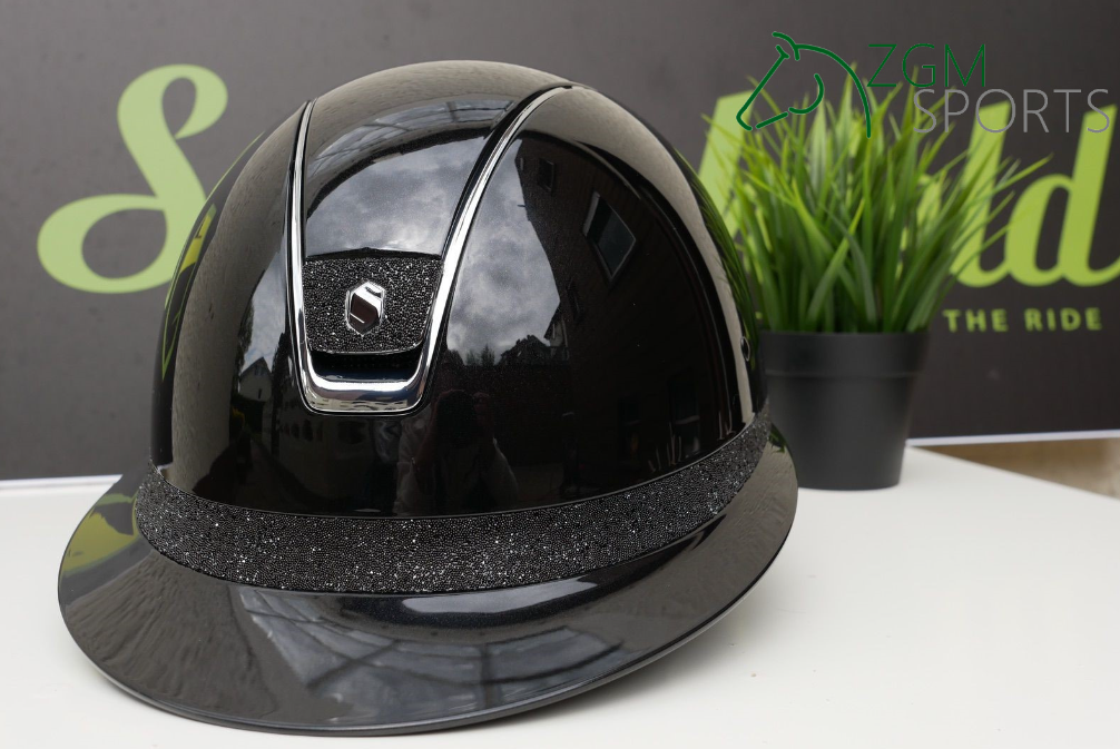 Samshield Reithelm Miss Shield Glossy Classic, FB +Blason CF Swarovski ...